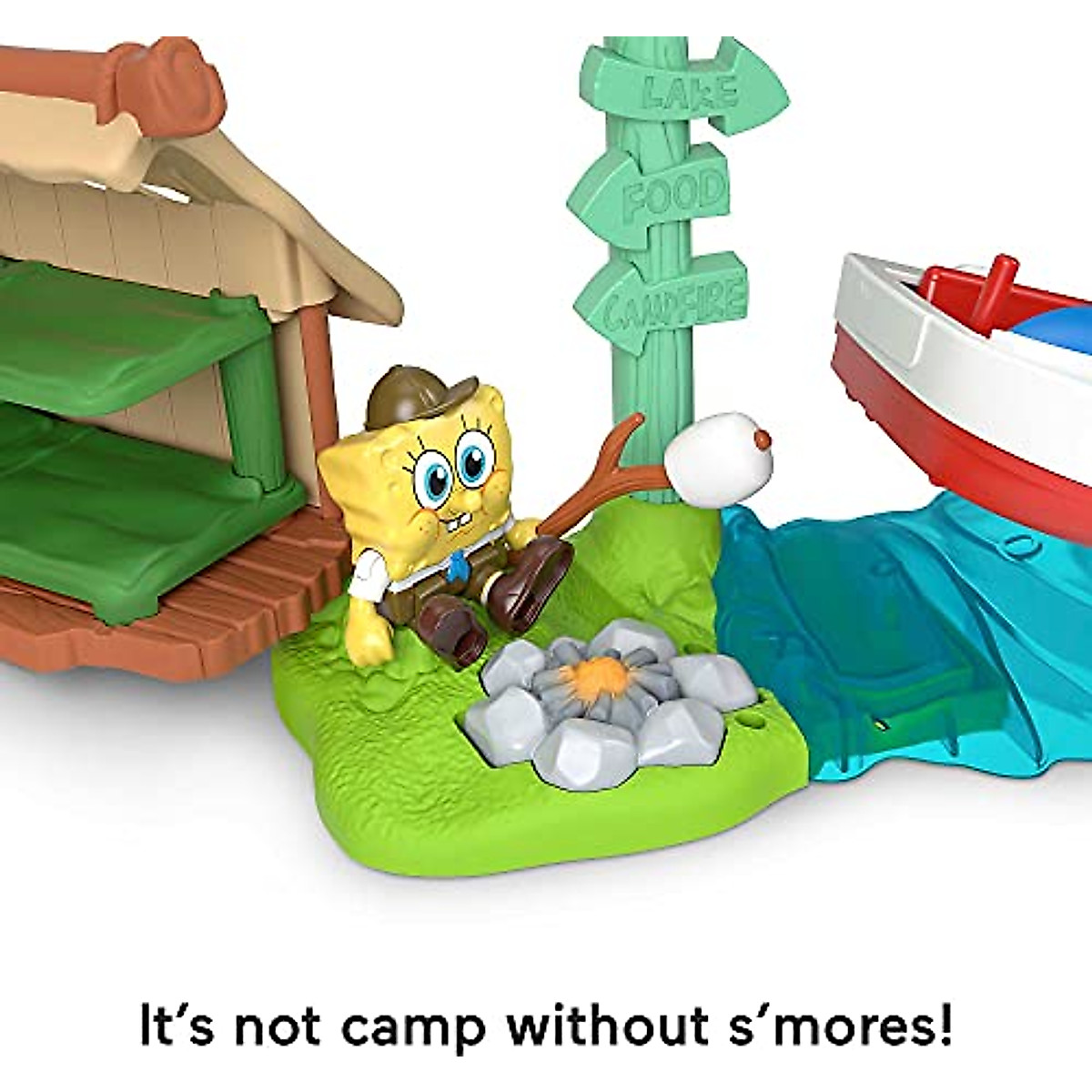Imaginext Spongebob Playset, Camp Coral, Campground with Character Figure and Play Pieces for Preschool Pretend Play 3+ Years (Amazon Exclusive)