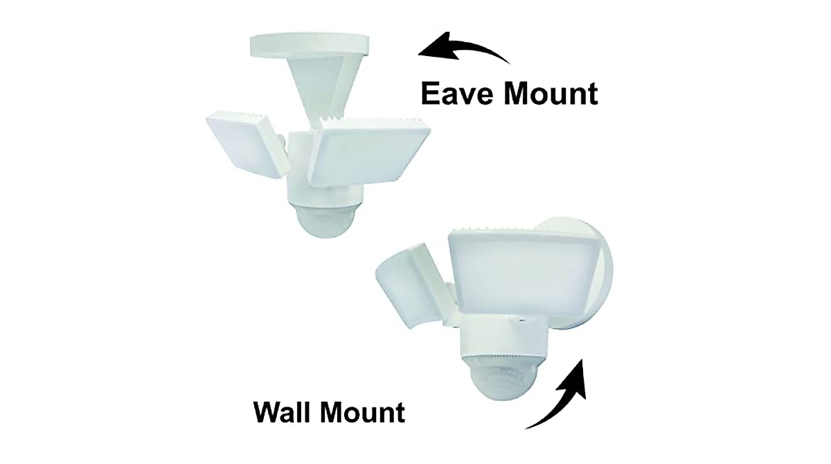 IQ America 1100 Lumens Motion Security Flood Light - Weatherproof ...