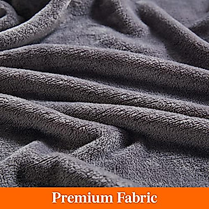 Lifewit Fleece Blanket King Size - Ultra Soft Throw Blanket - Fuzzy Warm Cozy Plush Reversible Microfiber Flannel Blanket for Sofa, Couch, Bed, Crib Stroller, Grey, 90" x 108"