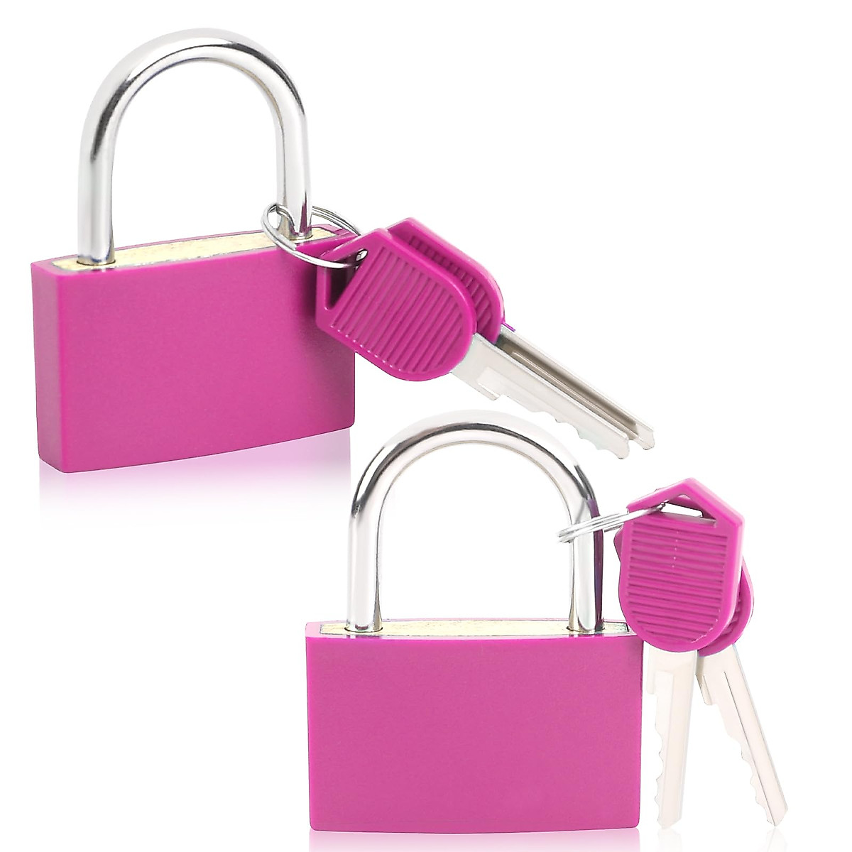 Heavy Duty 42mm Key Lock - 2 Pack Pink Padlocks