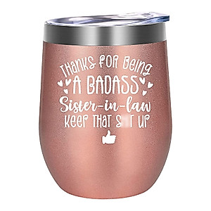 Fairy's Gift Wine Tumbler, Sister in Law Gifts, Gifts for Sister in Law, Sister in Law Birthday Gifts Ideas - Mothers Day, Birthday Gifts for Best Sister in Law, Badass Sister in Law Gifts for Women