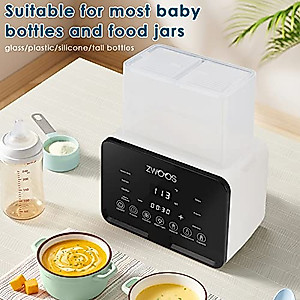 ZWOOS Bottle Warmer for Breastmilk and Formula, Multifunction Double Bottle Warmer for All Bottles with Accurate Temperature Control - Warm Fast, Easy to Use