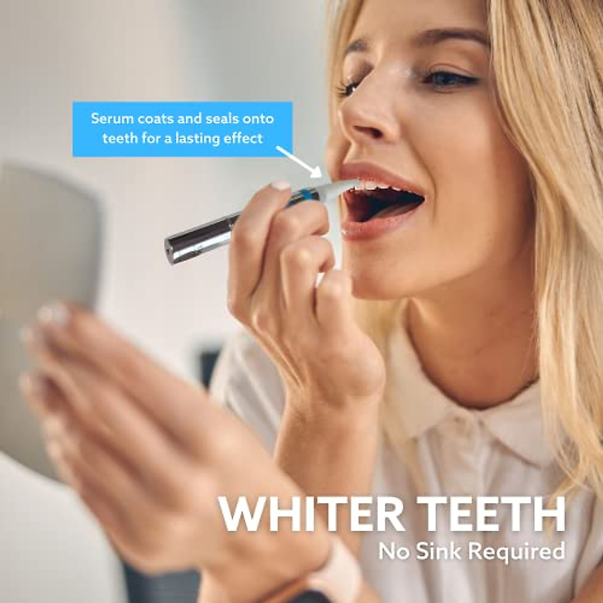 GO SMILE On The Go Teeth Whitening Pen, Teeth Whitener & Stain Remover Self Care Gifts for Women & Men - Whitening Strips Alternative - Travel Size for Gift Basket or Stocking Stuffers, Mint, 1.3mL