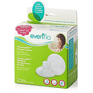 Evenflo Feeding 2 Piece AdvancedFit Flange System with Access to Instructional Video, X-Small, 21.0mm (Pack of 2)