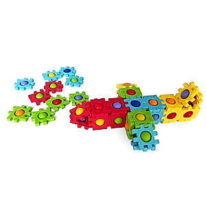 Anlabay Two-in-One Pop Blocks Pop Puzzle 48PCS, Jigsaw Puzzles, STEM Toys for 4 5 6 7 8 Year Old Kids, Bubble Popping Sensory Toy, Autism Sensory Toys for Autistic Children (Bubbles)