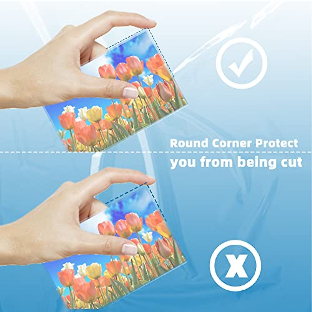 Uinkit Thermal Laminating Pouches 3mil Laminating Sheets 4.3x6.3 inches for Sealed 4x6 Photo Card Documents, Glossy Clear Laminator Pouch Rounded Corner 120Pack