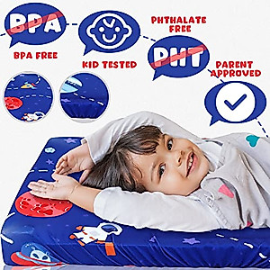 Mixweer 4 Pcs Daycare Crib Sheets for Toddler and Preschool 19 x 45 Inches Nap Mat Sheet for Boys Soft Breathable Nap Pad Cover Standard Daycare Cot Bed Fitted Sheet