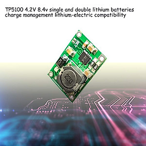 KOOBOOK 3Pcs TP5100 4.2v 8.4v Double Single Lithium Battery Charge Management Lithium Charging Board Compatible 2A Rechargeable Lithium Plate Connector