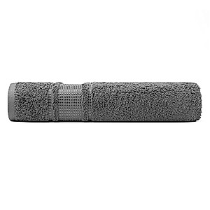 Melissa Linen, Bath Sheet, 100% Turkish Cotton Towel for Bathroom, Absorbent, Quick Dry, Durable and Soft Shower Towel, 35 in x 60 in Large, Spa and Hotel Quality, Dark Grey