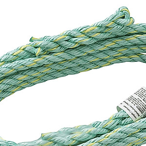 Peakworks Fall Protection Vertical Lifeline Rope with Back Splice and Snap Hook , 75 ft. Length, Green, V84014075