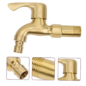 Cabilock Washing Machine Faucet Garden Water Faucet Shower Faucet Outside Faucet Bathroom Basin Faucet Filtered Water Faucet Waterfall Faucet Sink Basin Water Tap Tub Copper Faucet Pipe