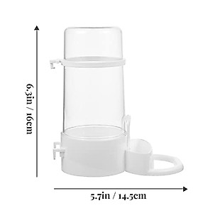 POPETPOP 2Pcs Automatic Bird Feeder, Bird Water Bottle Drinker Bird Cage Water Dispenser Clear Food Dispenser Container Set Hanging in Cage for Parrots Budgie Cockatiel Lovebirds