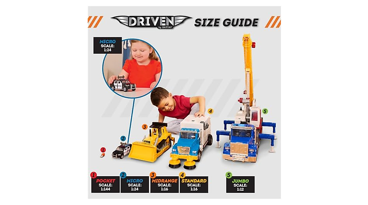 Driven by Battat: 4 Fun Toy Vehicles for Kids
