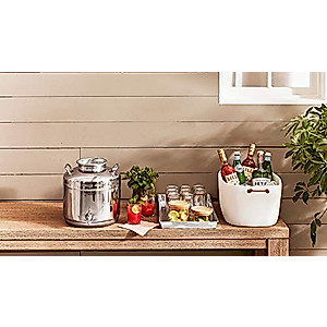 Sansone Stainless Steel Water Dispenser with Spigot, 2.64 Gallon, 10 Liter, Silver