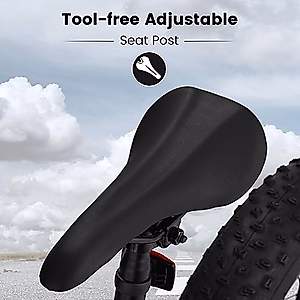 Elecony Ecarpat 20/24/26 Inch Fat Tire Mountain Bike Teenages Boys Girls 7/21 Speed, Front Suspension Disc Brake Bicycle, Carbon Steel Frame Mountain Trail Bike, Beach Bicycle