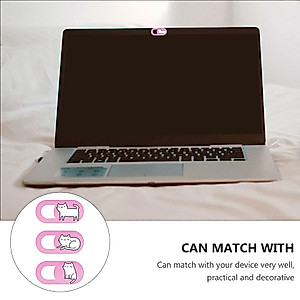 SOLUSTRE 2pcs Camera Cover Privacy Webcam Cover Black Webcam Cover Phone Webcam Cover Cover Privacy Lens Cover Black Slides Phone Camera Webcam Blocker abs Computer Lens Cap