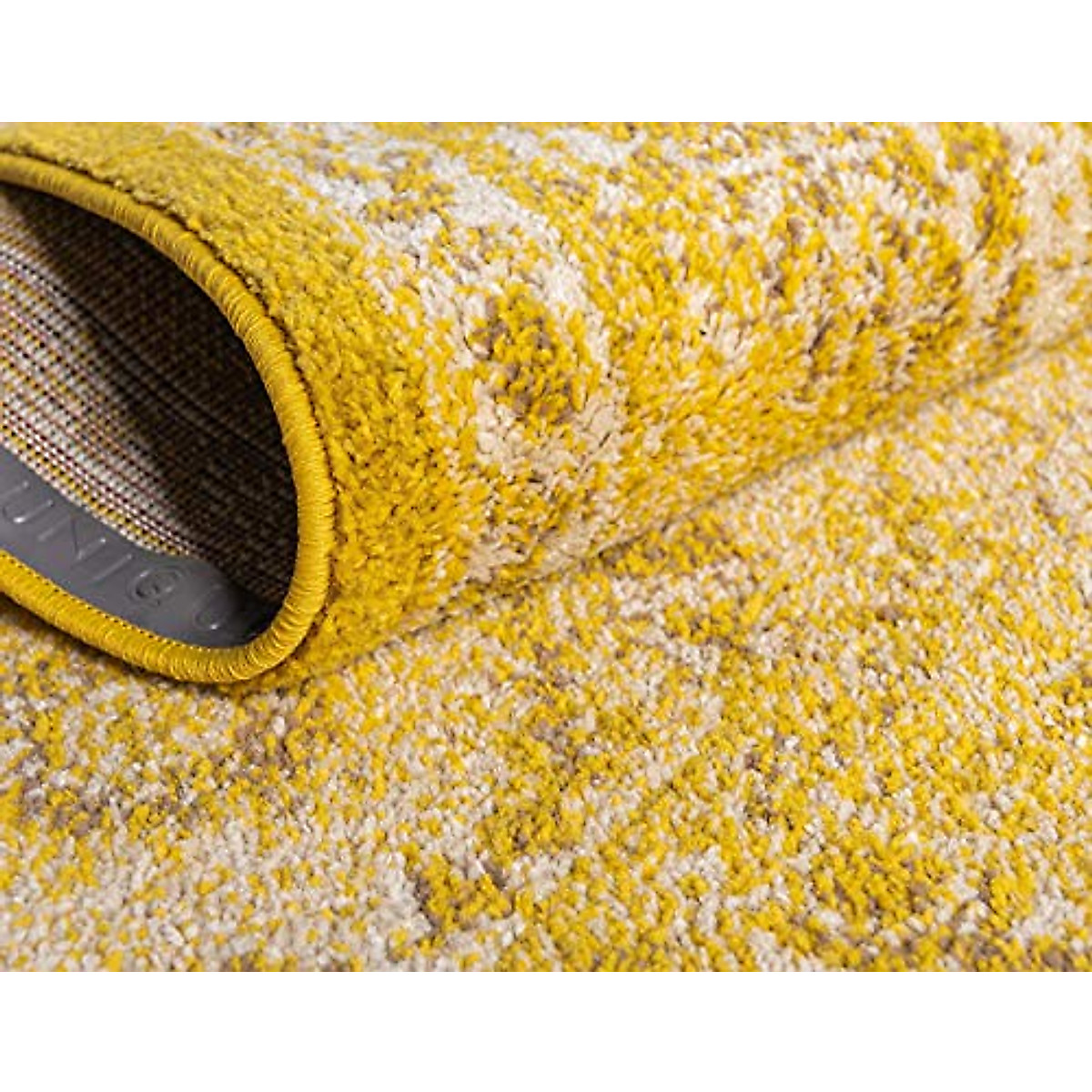 Unique Loom Penrose Collection Area Rug - Blake (8' x 10' Rectangle, Yellow/ Beige)