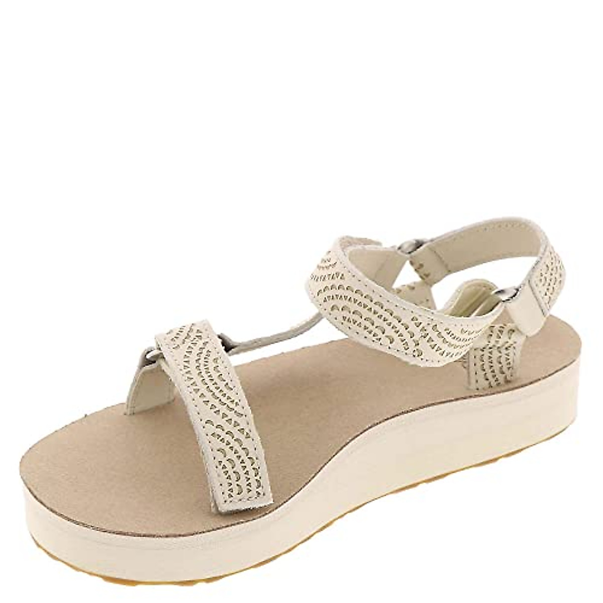 Teva Women's Midform Universal Geometric Sandal, White Swan, 7