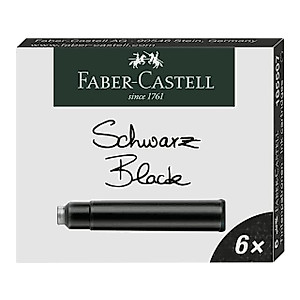 Faber Castell 185507 Cartridge Ink, Black, for Design