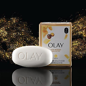 Olay Moisture Outlast Ultra Moisture Shea Butter Beauty Bar with Vitamin B3 Complex, 3.17 oz, (Pack of 12)