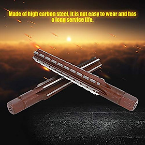 2Pcs High Carbon Steel Straight Shank Morse Taper Reamer Rough + Fine Hand Reamer Set Replacement(MT2#)