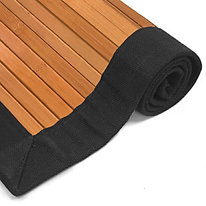 Oriental Furniture Bamboo Rug - Burnt Bamboo - 4' x 6'