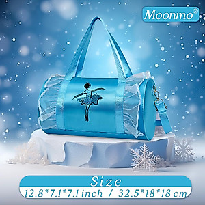 Moonmo Cute Ballet Dance Bag GirlsTutu Dress Dance Bag, Girls Lightweight Dreamy Bag Ballerina Dance Bag (Blue Dance Girl)