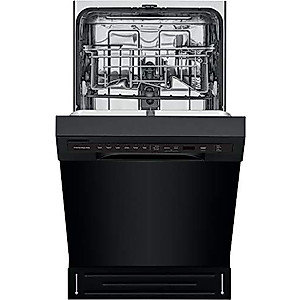 Frigidaire 18 in. ADA Compact Front Control Dishwasher in Black with Dual Spray Arms, 52 dBA, includes room-of-choice delivery