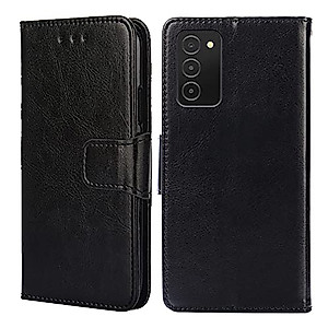 Compatible with Samsung Galaxy A03S Wallet Case,Flip Folio Book PU Leather Phone case Shockproof Cover Women Men for Samsung Galaxy A03S US Version (Black)