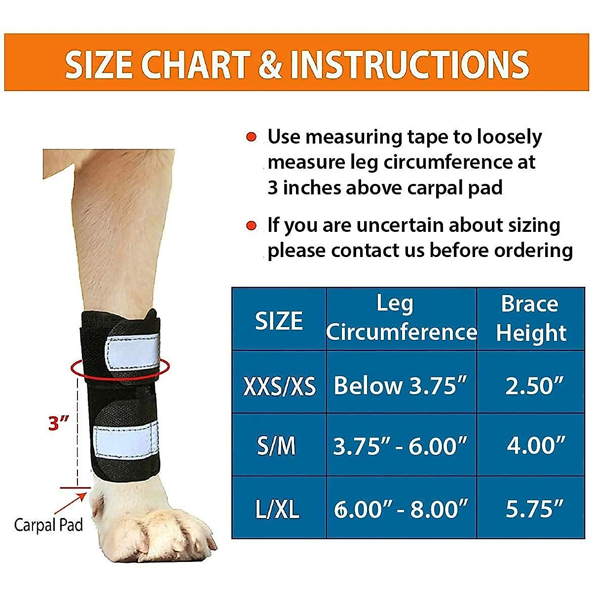 NeoAlly Dog Canine Front Leg Compression Braces Super Supportive with Metal Spring Strips to Stabilize Dog Front Leg Wrist Carpal, Prevents Leg Injuries & Sprains (S/M Pair)