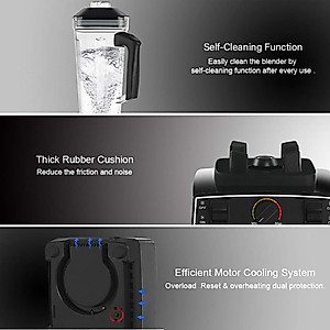 BioloMix Professional Countertop Blender Smoothie Mixer with 68oz BPA Free Pitcher, Smart Timer And Pre-programed Peak 2200W Power Mixer With 8 Blades for Crushing Ice, Frozen Dessert