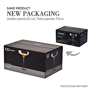 Krosno Champagne Coupe Glasses | Set of 6 | 8.1 oz | Harmony Collection | Perfect for Home Restaurants and Parties | Suitable for Serving Sparkling Wine | Dishwasher Safe | Gift Idea | Made in EU
