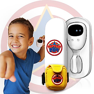 CAPTAIN DRY Wireless Bedwetting Alarm for Kids Includes Armband Rechargeable for Deep Sleepers Boys and Girls Move Turn Around During Sleep Kids Older Children Loud Sound Clinically Proven System