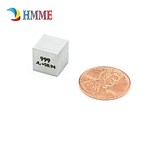 Pure Metal Vanadium Periodic Table Cube 10mm 0.39" 6.2g V 99.9% Vanadium Cube