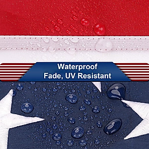 American Flag 3x5 ft Outdoor Heavy Duty, Premium USA US Flag, 100% in USA American flags for outside 3x5 with Luxury Embroidered Stars, Brass Grommets (Premium 3X5 FT American Flag)