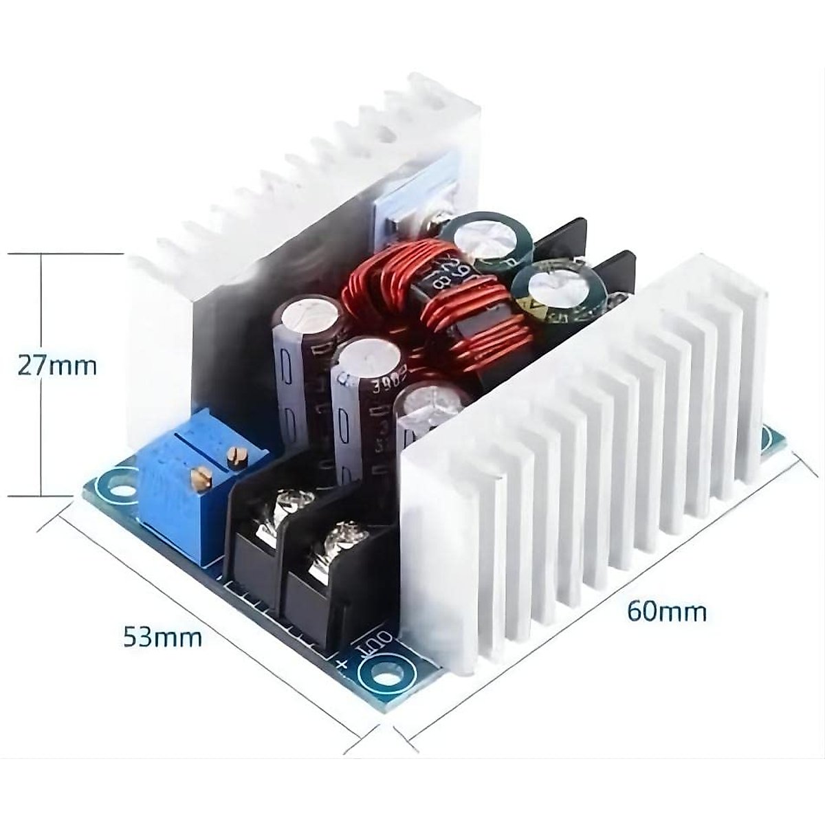 WWZMDiB Constant Current CC CV Buck Converter Module DC 6-40V to 1.2-36V 20A 300W Adjustable Step Down Voltage Regulator Power Supply Module with Short Circuit Protection Function