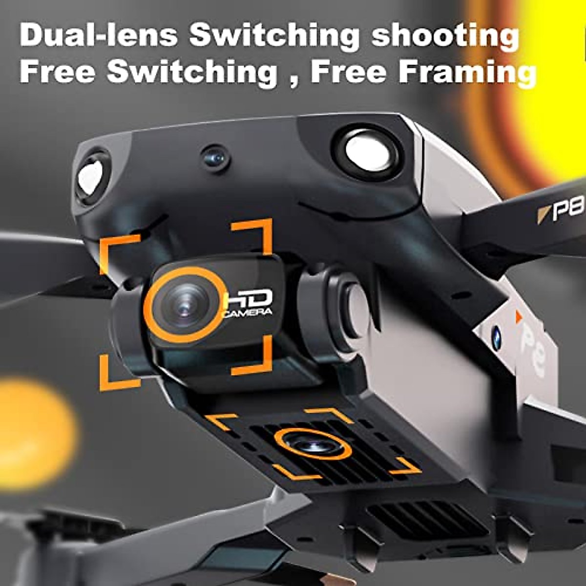 GoolRC RC Drone with Camera 4K Dual Camera RC Quadcopter with Function 4 Sided Obstacle Avoidance Waypoint Flight Gesture Control Storage Bag Package Drones for Kids 2 Battery
