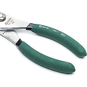 SATA 6-Inch Slip-Joint Pliers, Chrome Vanadium Steel Body, with Green Handles and Rivet Joint Assembly - ST70511ST