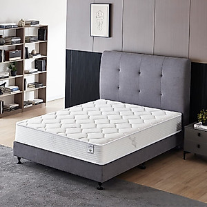 Queen Size Mattress - 10 Inch Cool Memory Foam & Spring Hybrid Mattress with Breathable Cover - Comfort Plush Euro Pillow Top - Rolled in a Box - Oliver & Smith