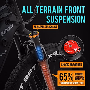 eAhora Electric Bike for Adults 750W/1000W Peak 27Mph BAFANG Motor Urban 20In Fat Tire Electric Bicycle with Lockable Front Suspension, Removable Battery, Shimano 7 Speed Step Thru Ebike