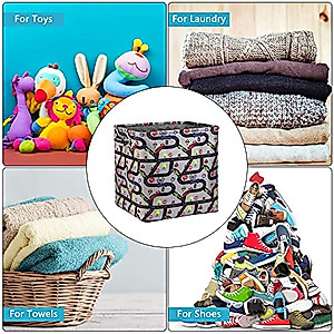 Awekris Foldable Storage Cube Bins Fabric Storage Basket [1-Pack] 12x12x12 inch Collapsible Storage Box Organizer with Handles for Cubby Shelf Nursery Home Closet Large