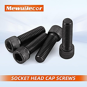 M8-1.25 x 20mm (10mm to 120mm Available) Socket Head Cap Screws, Allen Socket Drive, 12.9 Alloy Steel, Full Thread, Black Oxide, 20 PCS