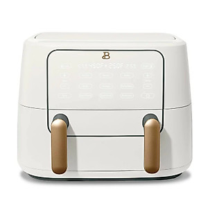Beautiful 9QT TriZone Air Fryer, by Drew Barrymore (White Icing)