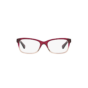 Coach HC6089 Prescription Eyewear Frames, Red Beige Gradient/Demo Lens, 51 mm