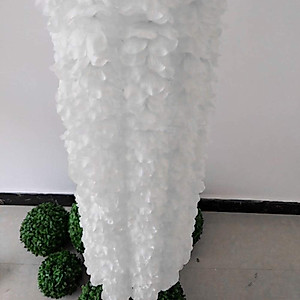 Windyus Artificial Fake Wisteria Vine Ratta Hanging Garland Silk Flowers--20 Pack 3.3 Feet Hanging Flower Wedding Party Home Garden Outdoor Ceremony Floral Décor Extra Long and Thick (Pure White)