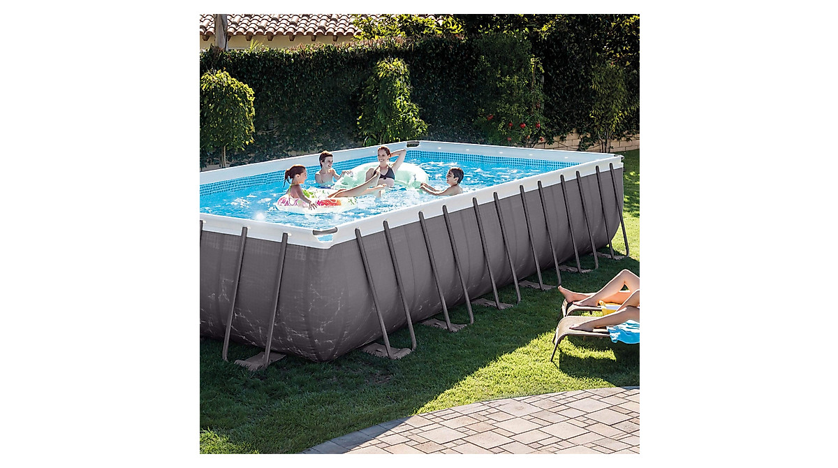 Intex 24x12x52 Ultra Frame Pool Set - Fast Setup & Clear Water