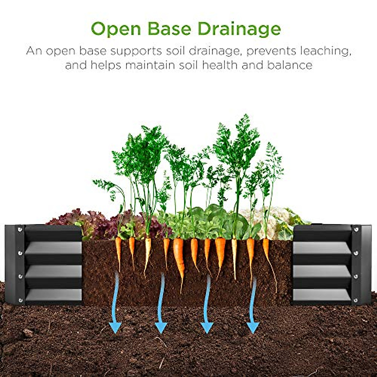 Best Choice Products 6x3x1ft Outdoor Metal Raised Garden Bed Box Vegetable Planter for Vegetables, Flowers, Herbs, and Succulents - Dark Gray