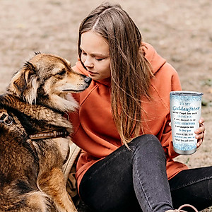 Vutieso Goddaughter Gifts From Godmother, Goddaughter Gifts Cup 20oz, Goddaughters Gifts From Godmother, Birthday Graduation Gifts For Goddaughter, Goddaughter Baptism Gifts, Gift For Goddaughter