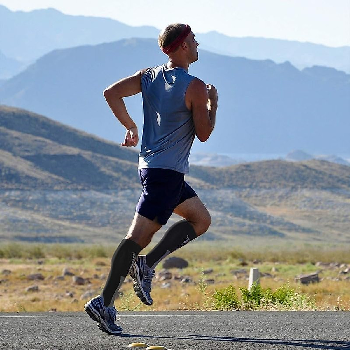 Double Couple 6 Pairs Compression Socks for Men Women 20-30mmhg Knee High Support for Sports Circulation