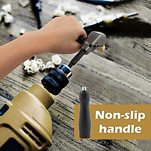 Durable Right Angle Drill Attachment, Detachable 90 Degree Screwdriver Right Angle Drill Attachment DIY Socket Adapter For Use with Cordless Drill and Impact Driver